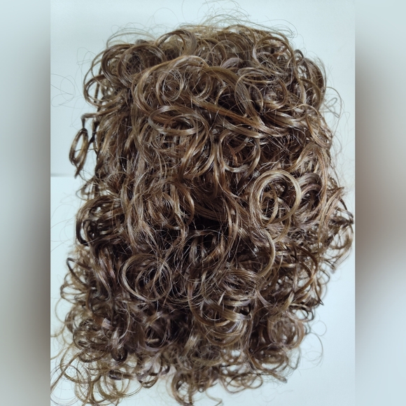 Hair | Wavy Curly Hair Topper Wig Glazed Hazelnut Curly Wig Woman Wig ...